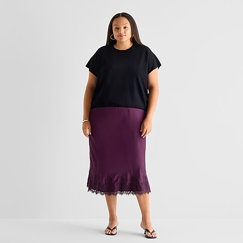Click here for Worthington Womens Plus A-Line Skirt  20w  Purple prices