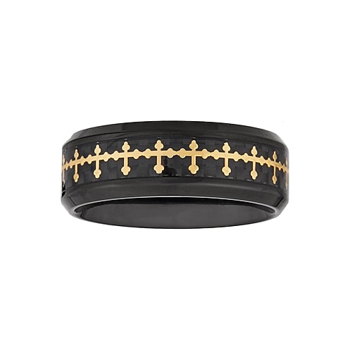 Click here for Mens 8MM Stainless Steel Cross Wedding Band  10 prices
