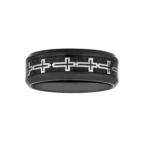Click here for Mens 8MM Stainless Steel Cross Wedding Band  10 prices