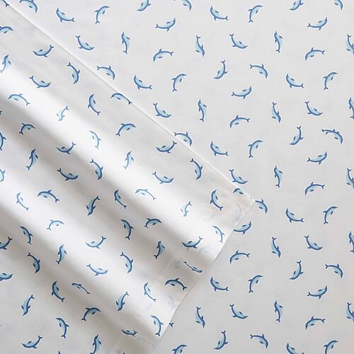 Poppy & Fritz Dolphins Sheet Set  One Size  Blue