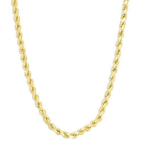 Click here for 14K Gold Over Silver 20 - 30 Inch Solid Rope Chain... prices