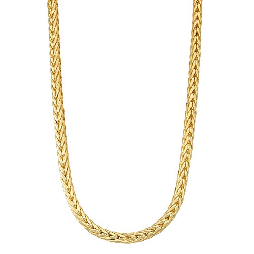 Click here for Mens 14K Gold Over Silver 20 Inch Wheat Chain Neck... prices