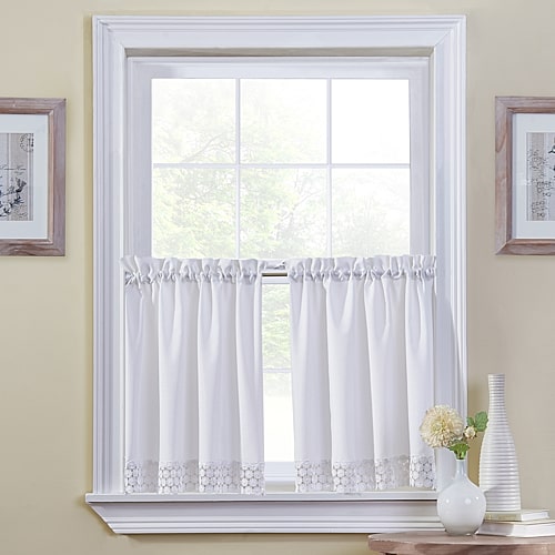 Click here for Regent 2-pc. Rod Pocket Window Tier  One Size  Whi... prices