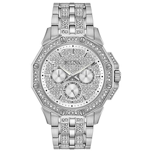 Click here for Bulova Octava Mens Silver Tone Stainless Steel Bra... prices