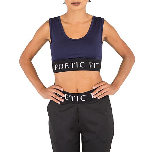 Click here for Poetic Justice Active Sports Bra Top  Large  Blue prices