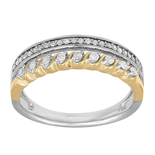 Click here for Womens 1/5 CT. Natural White Diamond 10K Gold Band... prices
