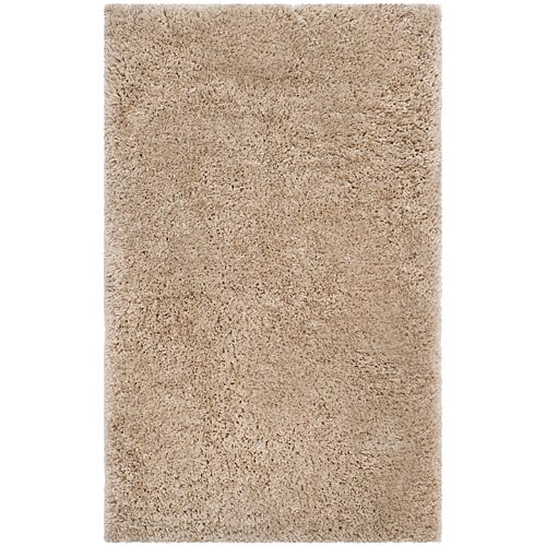Safavieh Supreme Shag Collection Kostadin Solid Area Rug  One Size  Beige