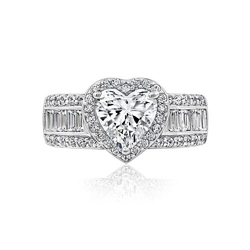Click here for DiamonArt Womens White Cubic Zirconia Sterling Sil... prices