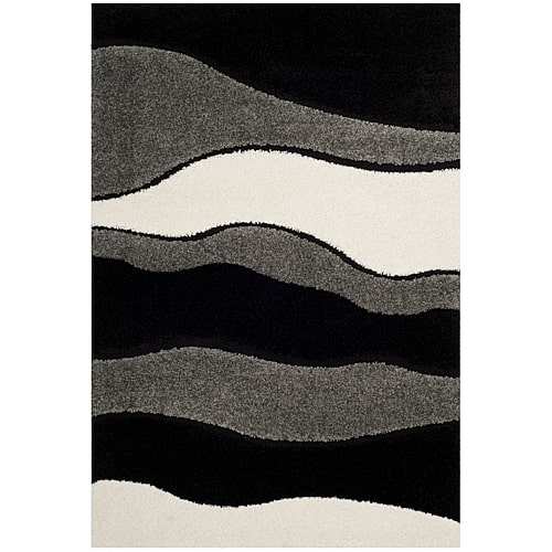 Click here for Safavieh Florida Shag SG475 Gray and Black 53 x 76... prices